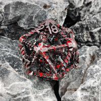 China 20 Sided Metal Hollow Dice D20 Large-Scale DND Polyhedral RPG Dungeons And Dragons for sale