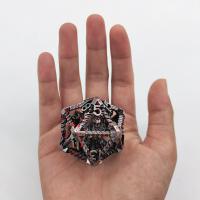 China 20 Sided Metal Hollow Dice D20 Large-Scale DND Polyhedral RPG Dungeons And Dragons for sale
