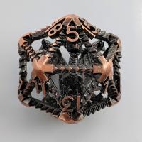 China 20 Sided Metal Hollow Dice D20 Large-Scale DND Polyhedral RPG Dungeons And Dragons for sale
