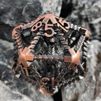 China 20 Sided Metal Hollow Dice D20 Large-Scale DND Polyhedral RPG Dungeons And Dragons for sale