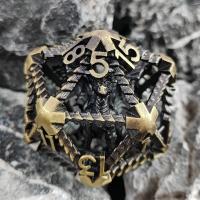 China 20 Sided Metal Hollow Dice D20 Large-Scale DND Polyhedral RPG Dungeons And Dragons for sale