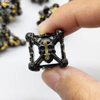 China Hollow Skull Multi  Face Metal Dice Set Dungeon And Dragon RPG#DND for sale
