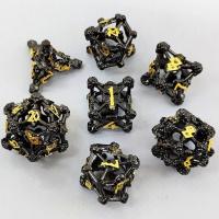 China Hollow Skull Multi  Face Metal Dice Set Dungeon And Dragon RPG#DND for sale