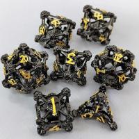 China Hollow Skull Multi  Face Metal Dice Set Dungeon And Dragon RPG#DND for sale