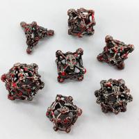 China Hollow Skull Multi  Face Metal Dice Set Dungeon And Dragon RPG#DND for sale