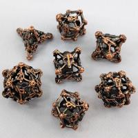 China Hollow Skull Multi  Face Metal Dice Set Dungeon And Dragon RPG#DND for sale