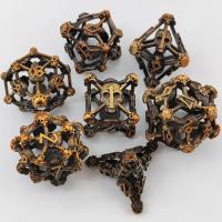 China Hollow Skull Multi  Face Metal Dice Set Dungeon And Dragon RPG#DND for sale