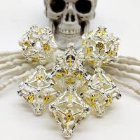 China Hollow Skull Multi  Face Metal Dice Set Dungeon And Dragon RPG#DND for sale