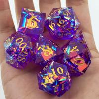 China Color Strip Multi Faceted Resin Dice Gate Dungeon And Dragon DND#COC for sale