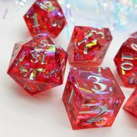 China Color Strip Multi Faceted Resin Dice Gate Dungeon And Dragon DND#COC for sale