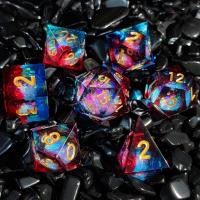 China Flow Sand Multi Color Resin Dice Set DND Cruzu'S Call RPG#COC for sale