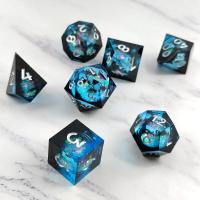 China Flow Sand Multi Color Resin Dice Set DND Cruzu'S Call RPG#COC for sale