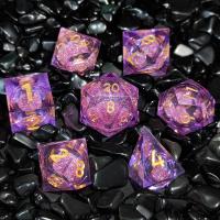 China Flow Sand Multi Color Resin Dice Set DND Cruzu'S Call RPG#COC for sale