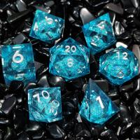 China Flow Sand Multi Color Resin Dice Set DND Cruzu'S Call RPG#COC for sale