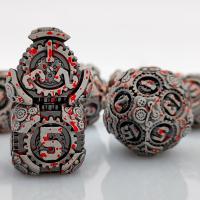 China Gear Metal Dice Set DND Dungeons And Dragons TRPG Polyhedral Dice D6 Table for sale