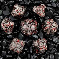 China Gear Metal Dice Set DND Dungeons And Dragons TRPG Polyhedral Dice D6 Table for sale