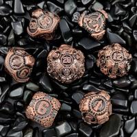 China Gear Metal Dice Set DND Dungeons And Dragons TRPG Polyhedral Dice D6 Table for sale