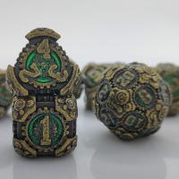China Gear Metal Dice Set DND Dungeons And Dragons TRPG Polyhedral Dice D6 Table for sale