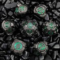 China Gear Metal Dice Set DND Dungeons And Dragons TRPG Polyhedral Dice D6 Table for sale