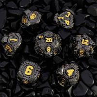 China Gear Metal Dice Set DND Dungeons And Dragons TRPG Polyhedral Dice D6 Table for sale