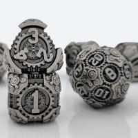 China Gear Metal Dice Set DND Dungeons And Dragons TRPG Polyhedral Dice D6 Table for sale