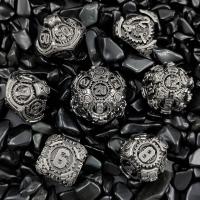 China Gear Metal Dice Set DND Dungeons And Dragons TRPG Polyhedral Dice D6 Table for sale