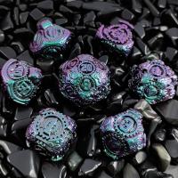 China Gear Metal Dice Set DND Dungeons And Dragons TRPG Polyhedral Dice D6 Table for sale