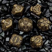 China Gear Metal Dice Set DND Dungeons And Dragons TRPG Polyhedral Dice D6 Table for sale