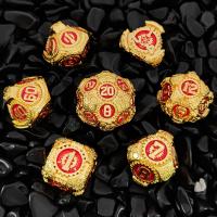 China Gear Metal Dice Set DND Dungeons And Dragons TRPG Polyhedral Dice D6 Table for sale