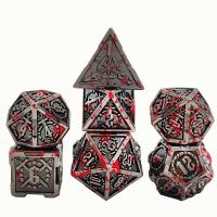 China Sword Metal RPG Dice Hand Polished Cruzu Dungeon And Long DND# for sale
