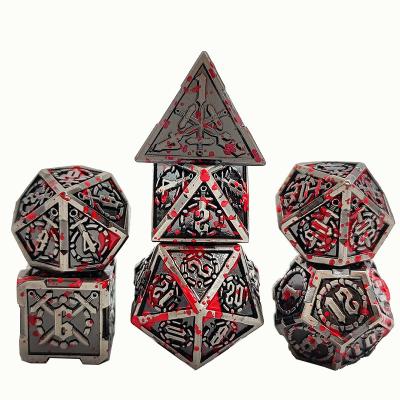 China Sword Metal RPG Dice Hand Polished Cruzu Dungeon And Long DND# for sale