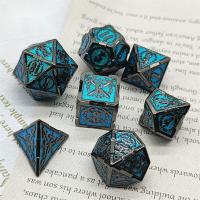 China Sword Metal RPG Dice Hand Polished Cruzu Dungeon And Long DND# for sale