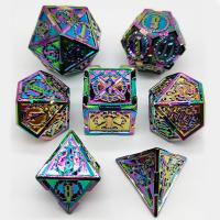China Sword Metal RPG Dice Hand Polished Cruzu Dungeon And Long DND# for sale