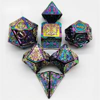 China Sword Metal RPG Dice Hand Polished Cruzu Dungeon And Long DND# for sale