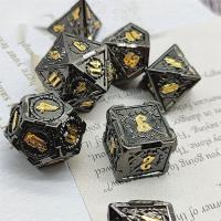 China Sword Metal RPG Dice Hand Polished Cruzu Dungeon And Long DND# for sale