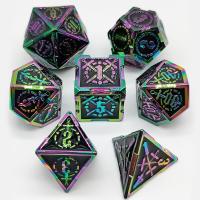 China Sword Metal RPG Dice Hand Polished Cruzu Dungeon And Long DND# for sale