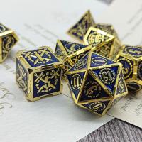 China Sword Metal RPG Dice Hand Polished Cruzu Dungeon And Long DND# for sale
