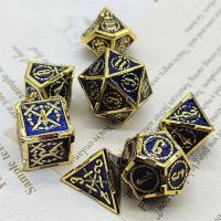 China Sword Metal RPG Dice Hand Polished Cruzu Dungeon And Long DND# for sale