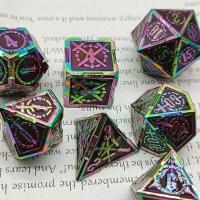 China Sword Metal RPG Dice Hand Polished Cruzu Dungeon And Long DND# for sale