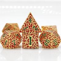 China Solid Maze Multi -Faceted Metal Dice DND#RPG Dungeon And Long Crusu for sale