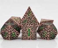 China Solid Maze Multi -Faceted Metal Dice DND#RPG Dungeon And Long Crusu for sale
