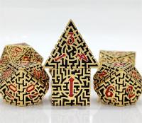 China Solid Maze Multi -Faceted Metal Dice DND#RPG Dungeon And Long Crusu for sale
