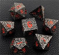 China Solid Maze Multi -Faceted Metal Dice DND#RPG Dungeon And Long Crusu for sale