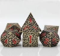 China Solid Maze Multi -Faceted Metal Dice DND#RPG Dungeon And Long Crusu for sale