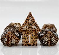 China Solid Maze Multi -Faceted Metal Dice DND#RPG Dungeon And Long Crusu for sale