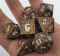 China Solid Maze Multi -Faceted Metal Dice DND#RPG Dungeon And Long Crusu for sale