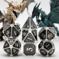 China Multi -Faceted Metal RPG Dice Flying Dragon Solid Smooth Dragon DND for sale