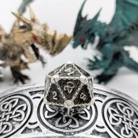 China Multi -Faceted Metal RPG Dice Flying Dragon Solid Smooth Dragon DND for sale
