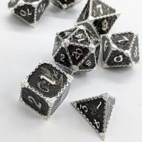 China Multi -Faceted Metal RPG Dice Flying Dragon Solid Smooth Dragon DND for sale