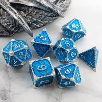 China Multi -Faceted Metal RPG Dice Flying Dragon Solid Smooth Dragon DND for sale